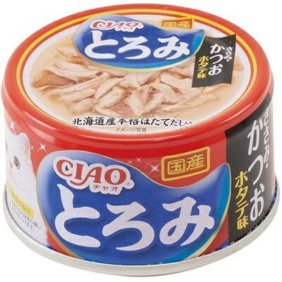 商品説明 ささみとかつおをおいしく組み合わせ、焼津産本格かつおだしで仕上げました。 品質表示 原材料 鶏肉（ささみ）、かつお、ほたてエキス、糖類（オリゴ糖等）、植物性油脂、増粘安定剤（加工でん粉、増粘多糖類）、ミネラル類、調味料（アミノ酸等...