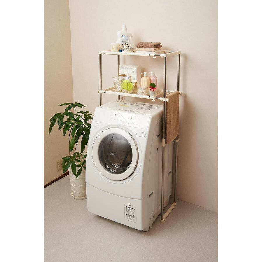 本体サイズ(約)：幅70〜91×奥行36×高さ159cm 内寸幅(約)：59〜81cm のせられる重さ(約)：全体で10kgまで(各棚5kgまで) 本体重量(約)：3700g 材質：本体:ステンレス巻きスチールパイプ φ22.2/φ19.1...