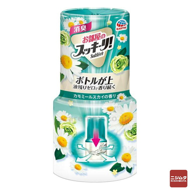 消臭芳香液を上から供給する逆さま「スッキーリ方式」だから液残りせず最後の一滴まで消臭効果が続きます。 Wの消臭成分配合でお部屋の嫌なニオイをしっかり消臭! 10種の精油配合でニオイも気分もスッキリ! お部屋に置きたくなるシンプルな容器デザイ...