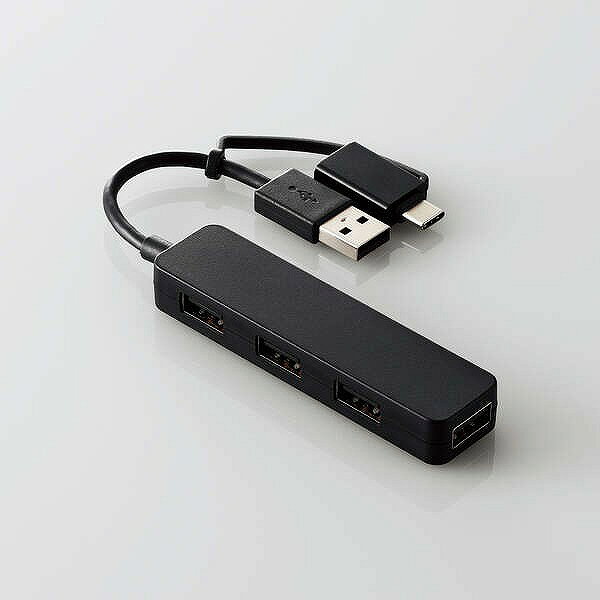 インターフェース：USB2.0 アップストリーム(パソコン側)ポート数：USB-Aプラグ×1　※USB Type-C(TM)変換アダプター付き ダウンストリーム(周辺機器側)ポート数：USB-Aポート×4 対応OS(Windows)：Win...