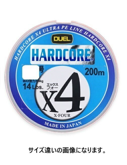 ●【メーカー】:DUEL(デュエル) ●【ブランド】:HARDCORE X4 ●【サイズ】:2.0号 ●【カラー】:5CBL ●【巻き量】:200m ●【標準強力(kg)】:11 ●【MAX直線強力(Lbs.)】:30 ●【MAX直線強力(...