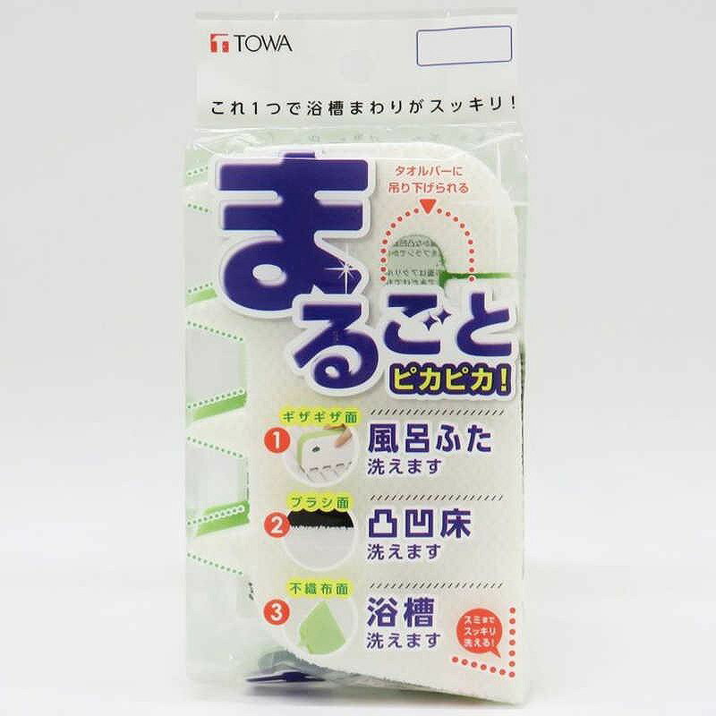 材質：【不織布】アクリル、【スポンジ】ポリウレタン、【芯材】ポリエチレン、【ブラシ】ナイロン・ポリエステル 商品サイズ：9.4×4×15.8cm 生産国：日本 内容量：1個 ブラシ面はスポンジでは洗えない細かな凸凹面に残った汚れをブラシでか...