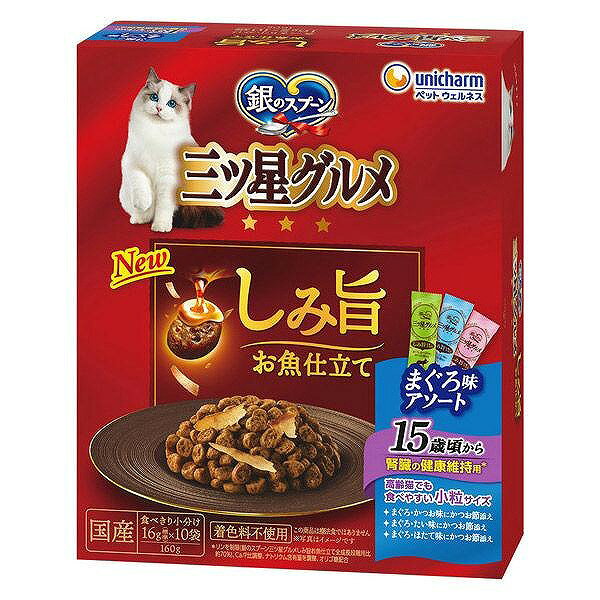 内容量：160g（16g×10袋） 栄養成分：タンパク質:30.0%以上,脂質:16.0%以上,粗繊維:3.0%以下, 粗灰分:7.0%以下,水分:10.0%以下 カロリー：約395kcal/100gあたり 原産国：日本 適応年齢：高齢猫 ...
