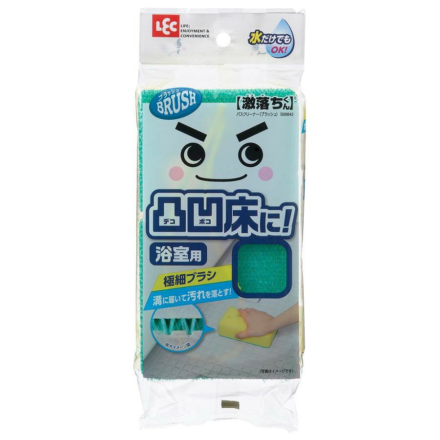 本体サイズ：85×50×155Hmm 材質：ブラシ=ナイロン・ポリエステル、スポンジ=ポリウレタンフォーム、ヒモ=ナイロン 生産国：日本 内容量：1個 バスブラシでは届かない凹凸床の溝に入り込むブラシ繊維“ブラッシュ”が、汚れをしっかりかき...