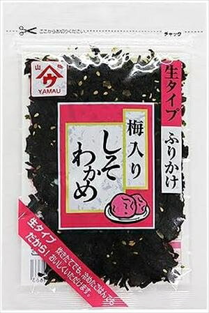ご飯になじみやすく、わかめ本来の味が味わえます。 梅入り。 原材料名 味付けわかめ(わかめ(中国産)、ぶどう糖、食塩、白ごま、かつお節粉末、青しそ粉末)(国内製造)、梅(漬け原材料：食塩、還元水飴、醸造酢) ※商品の改定等により、パッケージ...