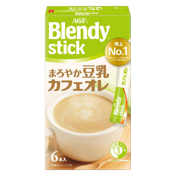 AGF（エージーエフ） 「ブレンディ」 スティック まろやか豆乳カフェオレ 6本は、豆乳の風味が引き立った、まろやかでコクのある味わいが楽しめる豆乳カフェオレです。1杯1杯がいつも便利な個包装スティックタイプ。甘さレベル3（AGF ブレンデ...