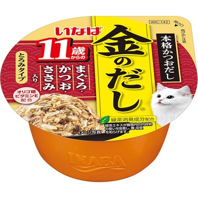 商品説明 ※パッケージリニューアル 本格かつおだしを加えた、風味豊かなとろみタイプ。オリゴ糖、ビタミンE、タウリン配合で健康に配慮。 品質表示 原材料 かつお、まぐろ、鶏肉（ささみ）、かつお節エキス、オリゴ糖、増粘多糖類、ビタミンE、タウリ...