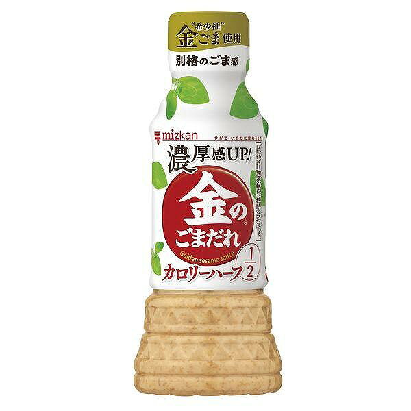 原材料：金ごま(すりごま(国内製造)、ねりごま、いりごま)、醸造酢、食塩、しょうゆ(小麦・大豆を含む)、なたね油、ごま油、脱脂粉乳、酵母エキス、豆乳(大豆を含む)、酵母粉末、こしょう/増粘剤(加工でん粉、増粘多糖類)、調味料(アミノ酸等)、...