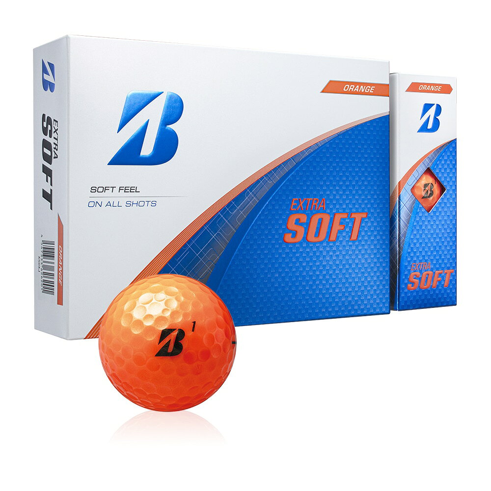ブリヂストンエクストラソフト ゴルフボール オレンジ 1ダース（12個）　BS EXTRA SOFT OR 12P　【m特】 全番手でソフトな打感と大きな飛び コアの進化により、さらにソフトな打感に！ ・ディンプル／シームレス330ディンプ...
