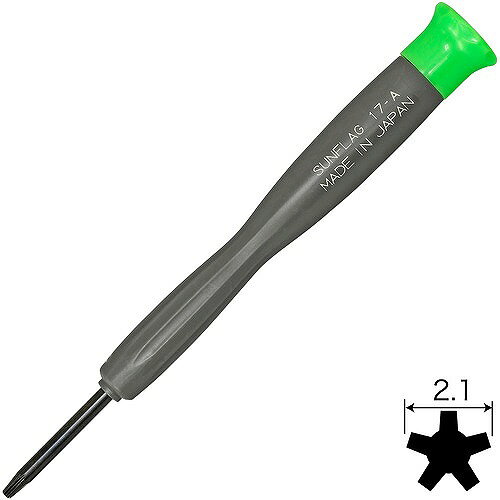 グリップ後部のキャップを軽く指先でおさえて頭部を安定した状態で回せます。 軸部は工業用特殊鋼使用にて、総焼き入れとなります 仕様・規格 軸部焼入 刃先：五角（大） 軸長(mm)：25 全長(mm)：113 材質 軸：硬鋼線材（SWRH-62...