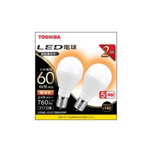 【　商品説明　】 ● コンパクトサイズ（外径40mm、全長81mm） ● 軽量本体（本体質量 約34g） ● 光の広がり 約180°。 ● 2個入り 【　仕　様　】 ■ 口金：E17 ■ 60W形相当 ■ 全光束：760 lm ■ 配光角：...