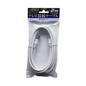 【　商品説明　】 ●テレビ接続ケーブル。 ●両端子ニッケルメッキ仕様。 ●ロングスクリュープラグ採用ネジ式で確実接続。 【　仕　様　】 ■ケーブル種類：S4C　3重シールド ■ケーブル長：2m ※商品の改訂等により、パッケージデザイン・内容...