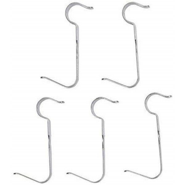 ●仕様 商品サイズ:幅0.8×奥行2.6×高さ4.3cm 　　 材質:金属部 ステンレス 耐荷重:1本あたり500g 原産国:日本 水切棚をもっと便利に使用することができます。 清潔で錆が出にくいステンレス。 調理用品を最大5本まで引っ掛け...