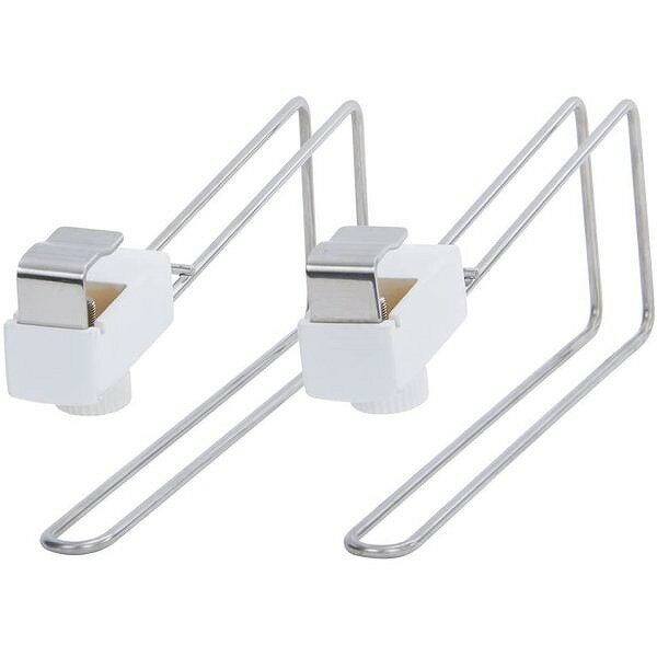 ●仕様 サイズ:幅2.5×奥行20.4×高さ8.5cm 材質:金属部/ステンレス、樹脂部/ポリプロピレン、ナイロン 生産国:中国 まな板をすっきり収納できます。 吊戸棚の底板をはさんでネジをしめるだけ！ キズをつけにくい構造でしっかり簡単取...