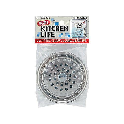 ■ステンレス流し台の交換用ゴミ受け ■品番：9400 ■材質：ステンレス、NR ■流し台の交換用 ■ゴミ受けサイズ：85×85×22mm ■パッケージサイズ：W90ミリ×H150ミリ×D40ミリ ※商品の改訂等により、パッケージデザイン・内...