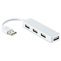【　商品説明　】 ●パソコンのUSBポートに接続してポートを増やせる4ポートUSB2.0ハブ。 ●約7cmのケーブル。 ●LEDランプ付き 【　仕　様　】 ■コネクタ形状：パソコン側（アップストリームポート）：USB Ax1/周辺機器側（ダ...