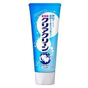 顆粒(清掃剤)がくだけて、ハブラシが届かない歯間の歯垢まで押し出し、歯垢スゴ落ち! すみずみまでツルツルの歯に。 フッ素配合：むし歯の発生と進行を防ぐ。 口中を浄化。口臭を防ぐ。 超爽快なエクストラクールの香味。 販売名：クリアクリーンER...