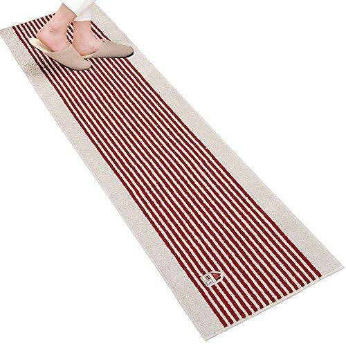 ●仕様 サイズ：約45cm×180cm（マットの高さ 約8mm） 素材：ポリエステル50％・綿32％・レーヨン14％・その他4％（パイル面） 裏面すべり止め加工 裏面加工剤：SEBS 生産国：中国 カラー：レッド 2色をミックスした意図をベ...