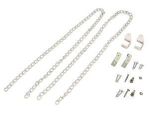 〇内容：（ワイドマンテルIM120×70cm/取付金具）×2本 ■板厚サイズ：15〜16mm ■商品サイズ：W90×H170×D20mm ■材質・表面処理：鉄・白 ■市販のドライバー1本で、棚やボックスの取付ができる、チェインで吊るセットで...
