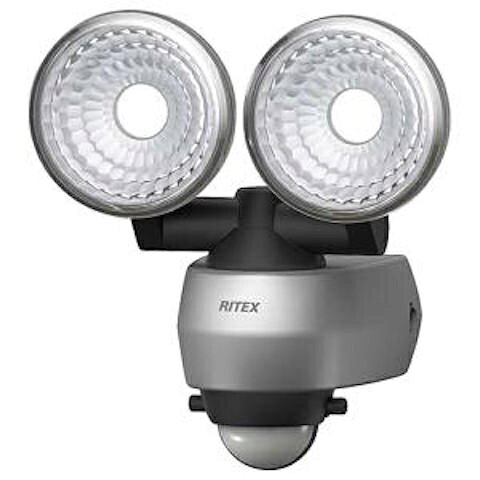 7.5W×2灯のLEDセンサーライト 明るさ1300ルーメン、ハロゲン260W相当の明るさ　発熱が少ない・虫が集まりにくい 光源種類：高輝度白色LED　7.5W×2　電 源：AC100V(50/60Hz)　 定格光束：1300lm　 消費電...