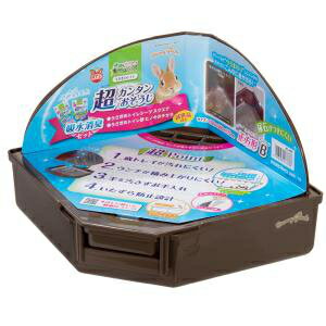 汚れ防止構造の樹脂スノコでトレイ部分が汚れにくいスクエア型のうさぎ用トイレです。 角はうんちが落ちやすい広めのピッチになっています。トレイ部分の角が傾斜になっているためオシッコがシーツの内側に落ちやすく、またうんちもたまりにくいです。 背面...