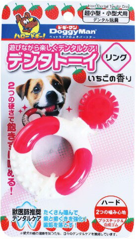 ワンちゃんが噛みやすい両端部分に異なる硬さの素材を使用することで飽きずに噛める。 いちごの香り付き。 【原産国】 中国 【材質】 ナイロン、TPR 【使用方法】 においを嗅がせたりして興味を持たせてから、そのまま噛ませて遊ばせます。 ※商品...