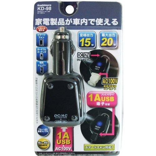 ●【ブランド】 ： カシムラ(Kashimura) ●【メーカー】 ： カシムラ(Kashimura) ●【USB端子出力】 ：DC5V/最大1A ●【本体サイズ/重量】 ：47W×109H×38Dmm / 80g ● 車のDC12VのDC...