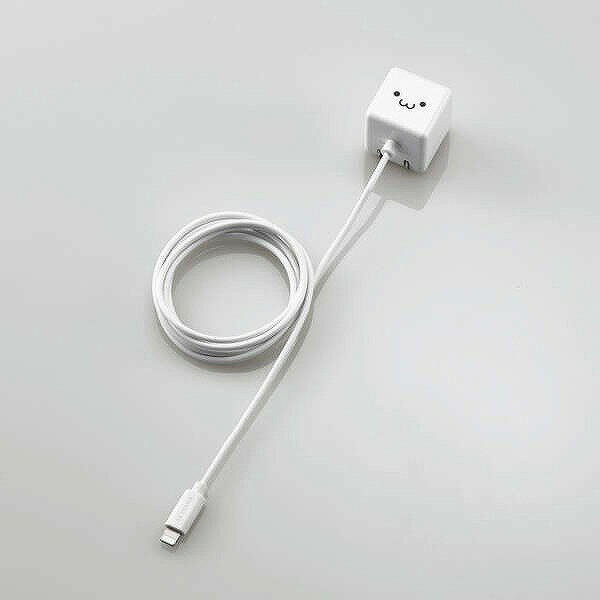 対応機種：Lightningコネクタから5W(5V/1A)までの出力で充電、使用可能な機器 コネクタ形状：Lightningコネクタ 定格入力電圧：AC100-240V 50/60Hz 定格入力電流：0.2A 定格出力電力：5W 定格出力電...