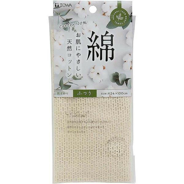 やわらかな天然の綿を使用した、やさしい肌ざわりのタオルです。 お肌に優しい天然コットンのタオル サイズ：約幅24×奥行100cm 単品重量：40g 材質 綿100% 原産国 中国 ※商品の改定等により、パッケージデザイン・内容等は予告なく変...