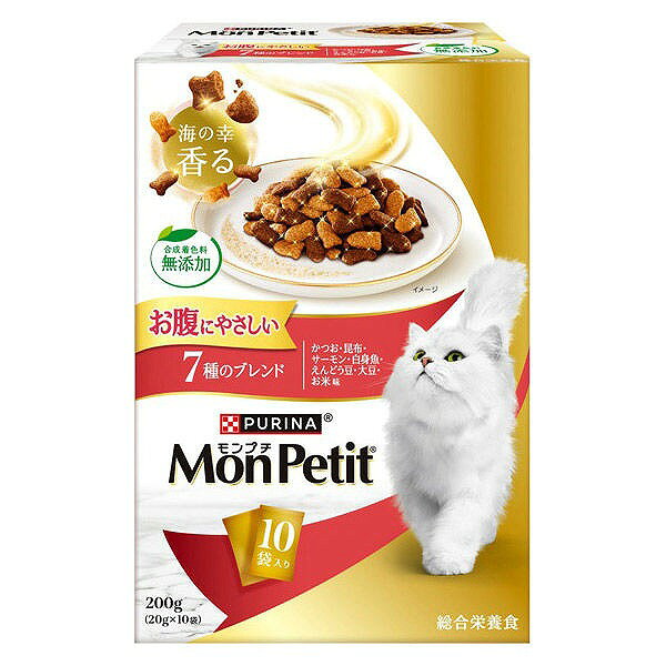 成猫用総合栄養食ドライフードです。 サーモン、白身魚、えんどう豆、大豆に、かつお、昆布パウダーを添えて風味豊かにおいしく仕上げました。 お腹にやさしいお米を配合したレシピです。 合成着色料無添加です。 内容量 200g(20g×10袋) 原...