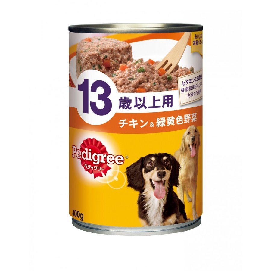 13歳頃からの愛犬に必要な栄養がバランス良くとれる総合栄養食です。愛犬の大好きなチキンをベースに、緑黄色野菜を加えました。抗酸化成分ビタミンC、Eを強化。 【名称】全犬種用総合栄養食 【原材料・材質名】肉類（チキン、ビーフ等）、野菜類（にん...
