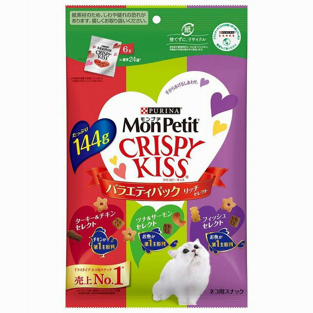 手から1粒ずつあげるタイプの贅沢素材の魅力的な香りが広がるクリスピーな贅沢おやつです。ネコちゃんとの絆づくりにピッタリ *肉食のネコちゃんが喜ぶ美味しさ 新鮮なチキンやお魚が第1主原料の本格的な美味しさと豊かな香り *歯の健康ケア 噛むこと...