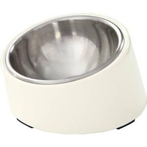 傾斜した形状と球状のボウルでフードが中心に集まりやすく食べやすい。 ステンレスボウルは取り外せてお手入れも簡単です。 スペック 原材料・材質 メラミン樹脂・ステンレススチール・TPE 商品サイズ 幅120mm × 奥行138mm × 高さ8...