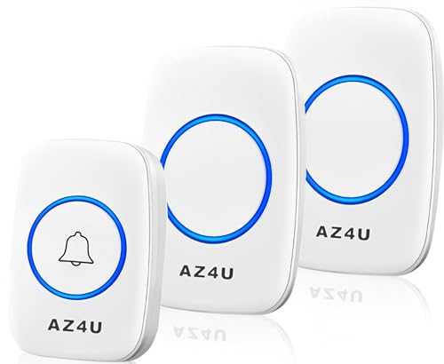 ◆商品名：AZ4U ワイヤレスチャイム インターホン 電池式 ドアベルキット 工事不要 防水 玄関 介護 呼び出し (ホワイト 受信機2個)ワイヤレスチャイム: 即日使用可能で配線工事不要な便利なワイヤレスチャイム。コンセント不要で設置場所...