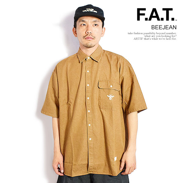　商品説明 FAT エフエーティー ●商品説明 柔らかな肉感と適度なウェイトのデニム素材を 使用した半袖ワークシャツ。 通常よりも身幅・肩幅にゆとりをもたせたBIGシルエットながらも、 ルーズになりすぎないレングスや袖まわりは ボリュームの...
