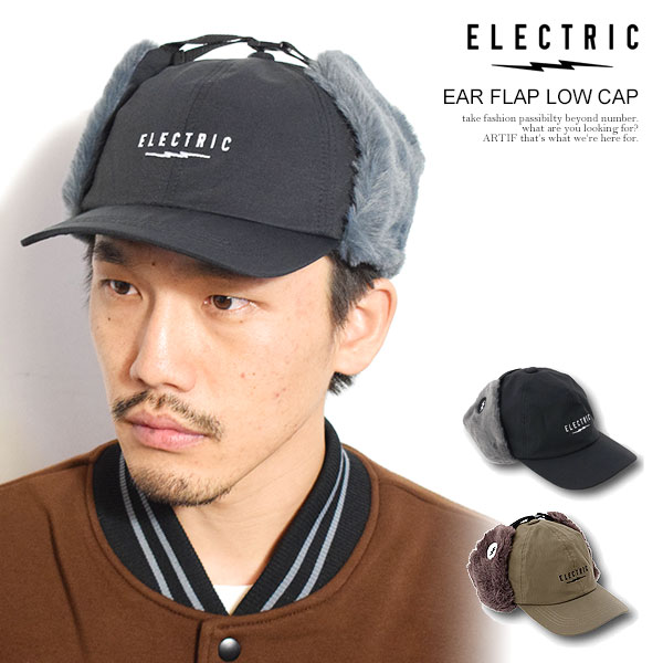 　商品説明 ELECTRIC エレクトリック ●商品説明 ボア素材の暖かなイヤーフラップ付きのローキャップ。 キャップ本体は撥水加工を施したナイロン素材を使用。 イヤーフラップはストラップで留めることが可能。 キャップのフロントにアンダーロ...