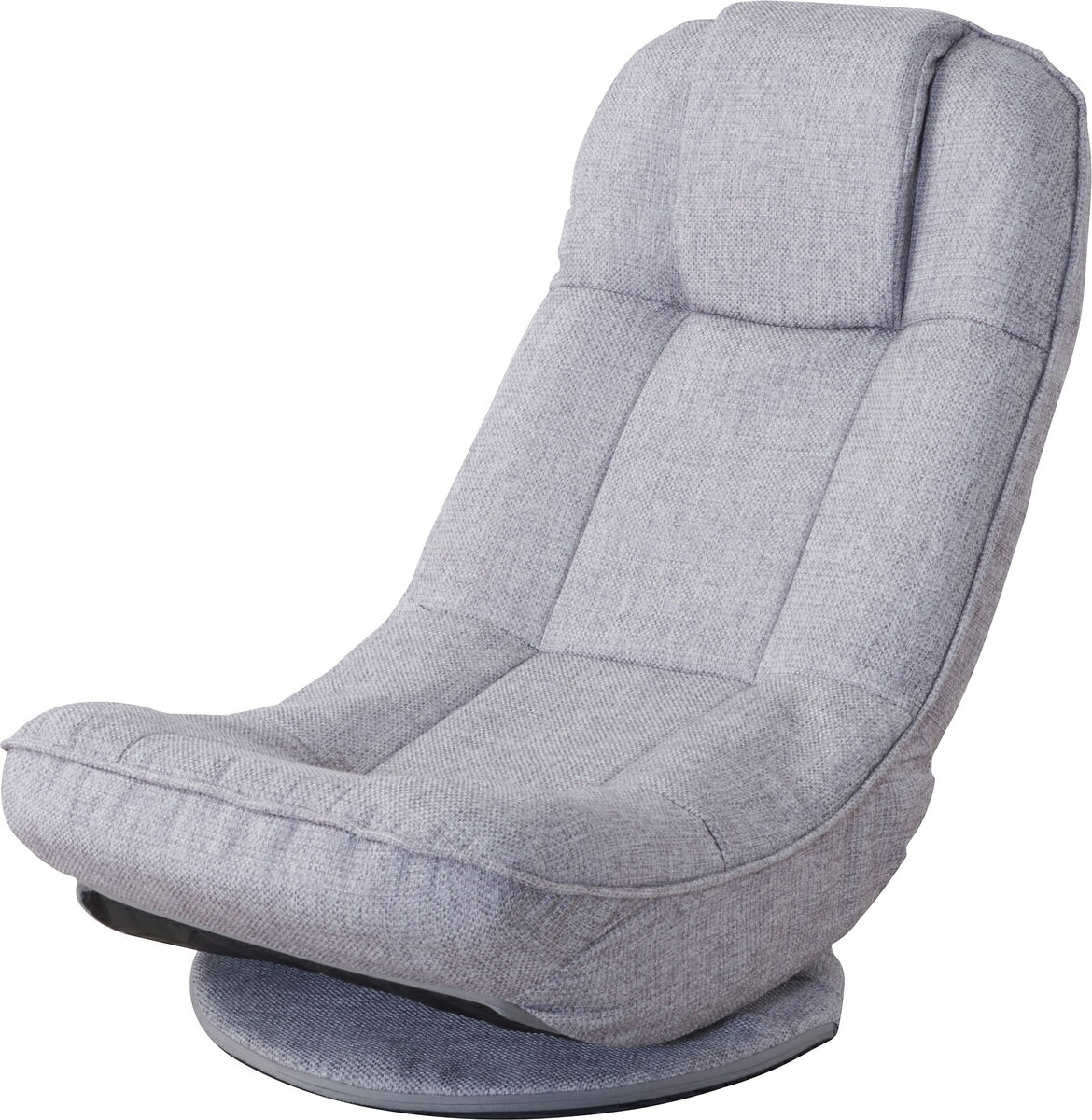 THC-201GY東谷 バケットリクライナー グレー【 メーカー直送 】 背中から太腿までをすっぽり支えてくれる回転式の座椅子折りたたむこともできるので使わない時は場所を取らずしまっておくことができます 【材質】スチール ポリエステル【機能...