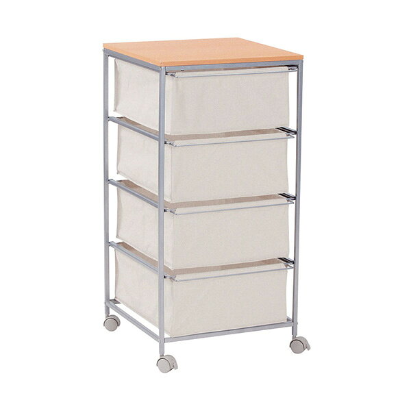 ■サイズ：幅43×奥行44×高さ84cm ■カラー：ベージュ ■商品重量：8.5kg ■静的耐荷重：5kg/天板 ■素材：スチール(粉体塗装) 合成樹脂化粧合板　コットン ■備考：組立式 ■原産地：中国 ■付属工具：六角レンチ プラスドライ...