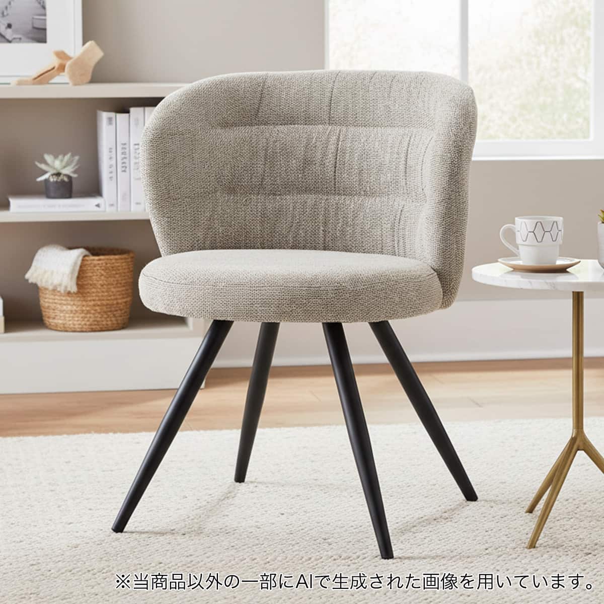 丸みのあるフォルムのダイニングチェア。背もたれのカーブが背中に沿い、自然な姿勢を保ちやすくします。座面はクッション入りで、快適に座れるようにしました。脚部にはスチール素材を使用し、軽やかな印象に仕上げています。ファブリックのやさしい質感が、...