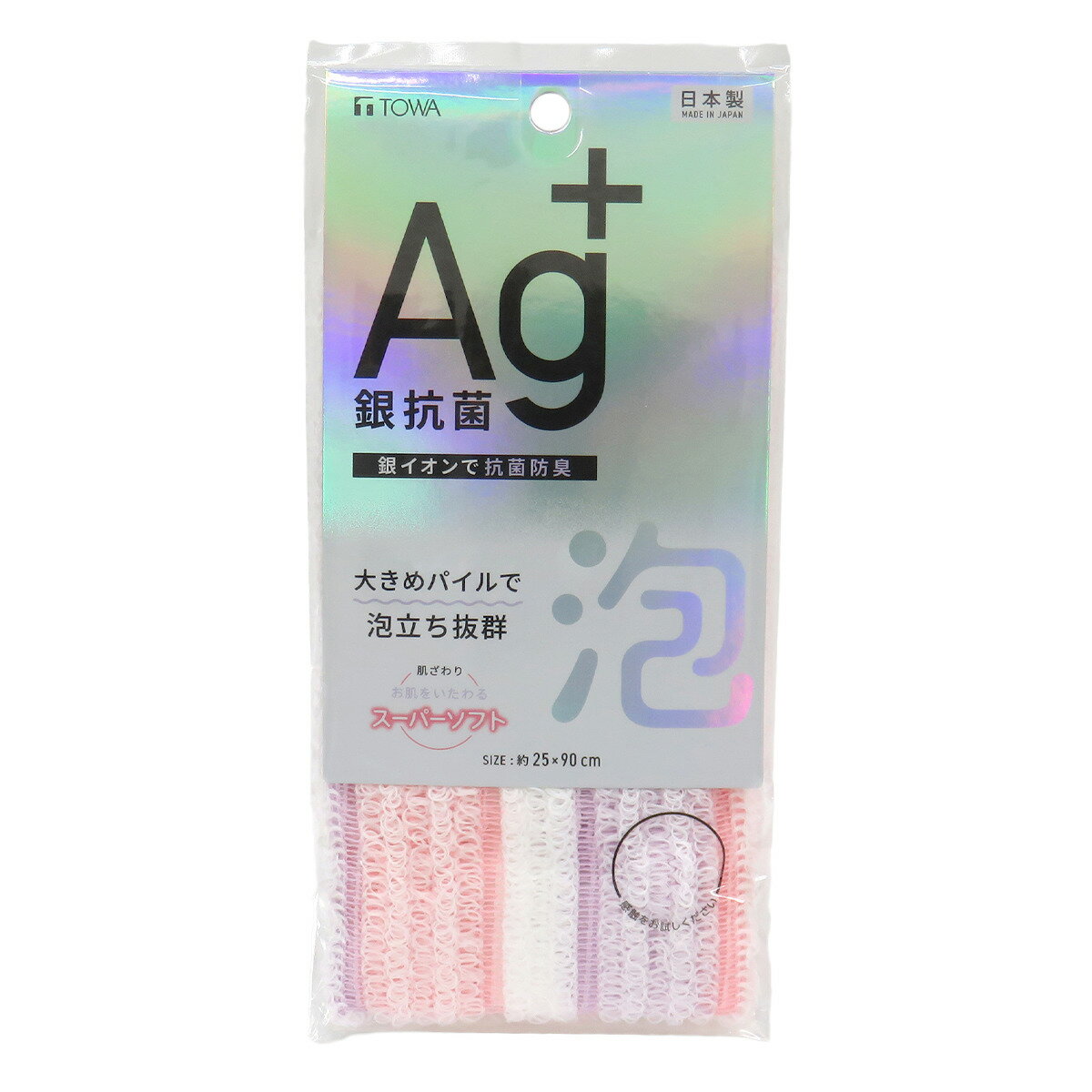 ●泡ソープでも濃密泡をキープ●もちもち濃密泡・超やわらかで洗いたい方に。●やわらかさと泡立ちの秘密は極細66ナイロン超泡立ち立体織り●日本製■サイズ：幅22×高さ90cm ご注文時のお時間指定は〔玄関先迄納品商品〕の表記がある項目を指定して...