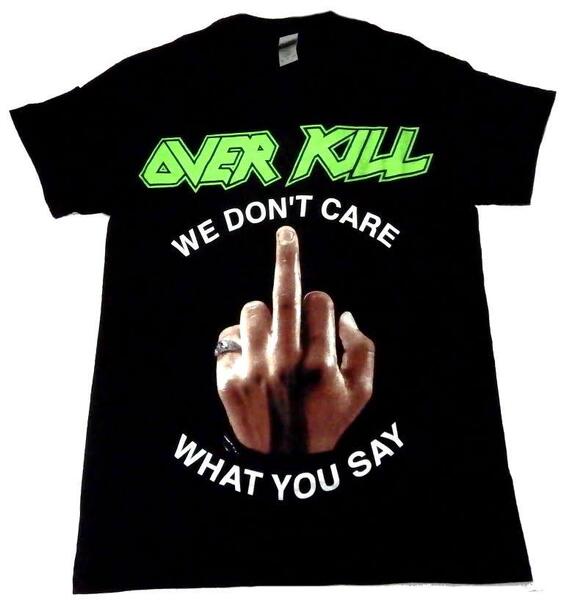 NYのスラッシュメタル OVERKILL Tシャツです バックプリントは画像3.4になります アメリカのオフィシャルショップからの輸入品です 【サイズ詳細】 Sサイズ　着丈70cm　身幅（脇下）46cm Mサイズ　着丈73cm　身幅（脇下）...