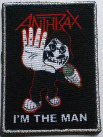 ANTHRAX 布パッチ(ワッペン)です 刺しゅうでなくプリントです 縦90mm横65mm メール便送料無料です
