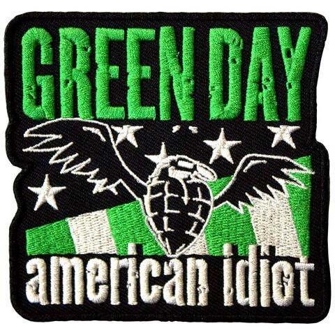 GREEN DAY 布刺しゅうパッチです 裏面に糊がありますのでアイロン接着可能です 縦80mm 横85mm メール便送料無料です