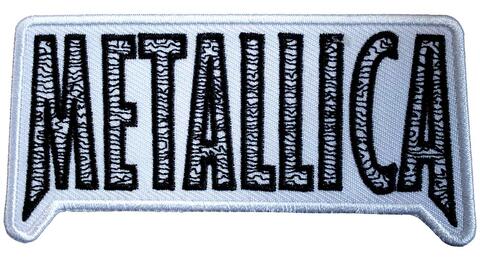 METALLICA 布刺しゅうパッチです 裏面に糊がありますのでアイロン接着可能です 縦48mm 横98mm メール便送料無料です