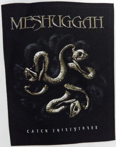 MESHUGGAH 布バックパッチです 裏面に糊はありません 縦35.5cm　横(上)29.5cm