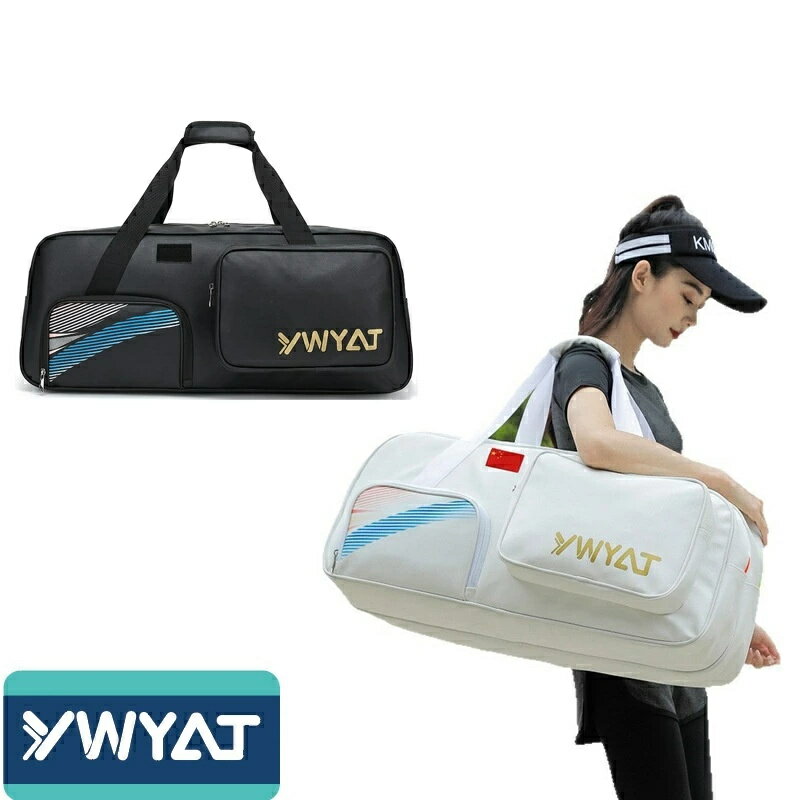 商品仕様（バドミントンバッグ） 項目 内容 材質 PU レザー 生地 防水生地 対応年齢層 成人 カラー 3368 ホワイト、3368 ブラック ラケット収納数 6 本収納 海外輸入品