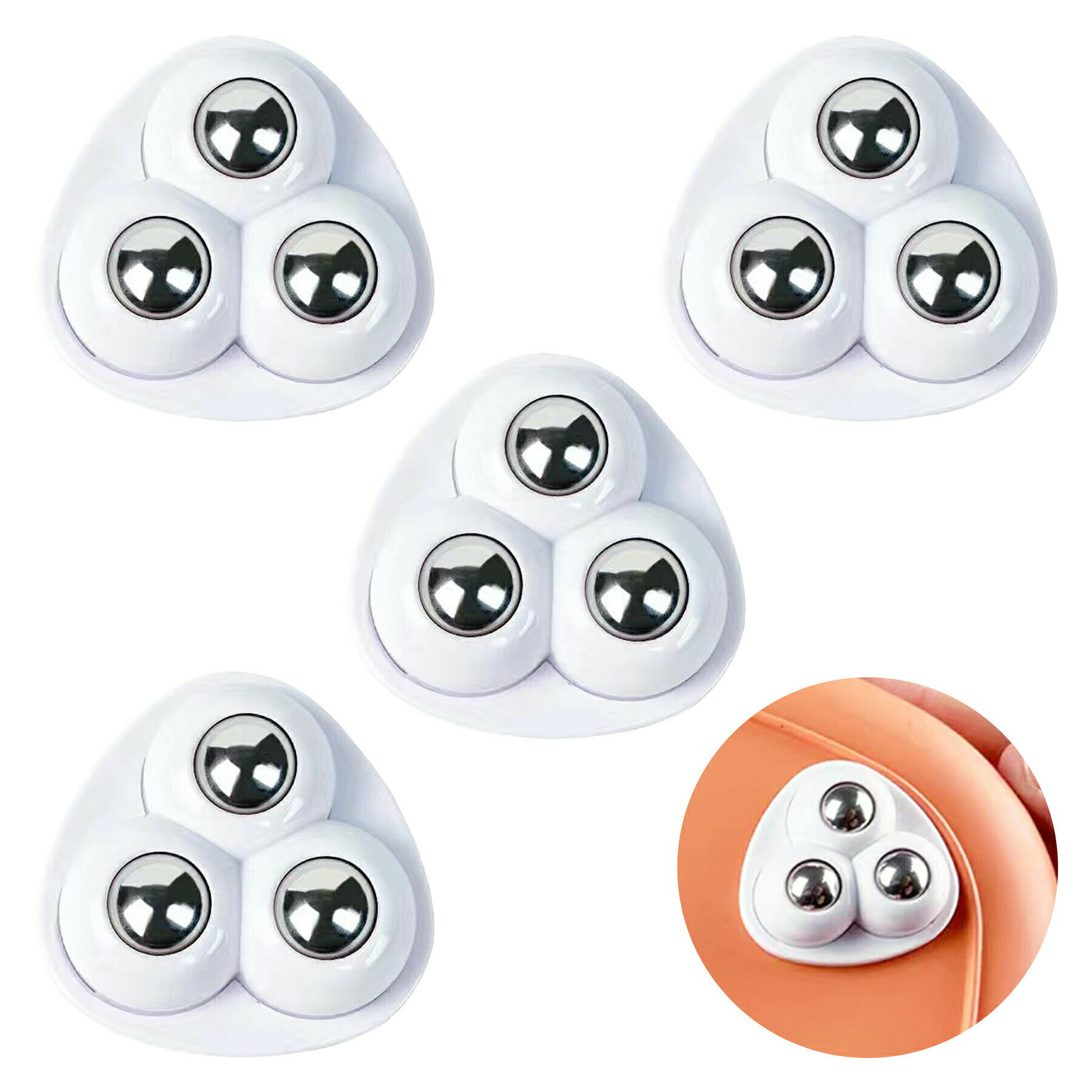 【 商 品 説 明 】 〇移動がラクになる お手持ちの家具を自由に移動できるボールキャスターです。 360度回転するので、スムーズに移動することができ、 小型で薄いため、家具のデザインに影響を与えたりしません。 〇最大耐荷重量約30kg 1...