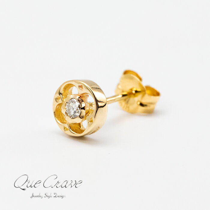 商品情報 ブランド QueCrave(クエクレイヴ)品番 QPI-K-007サイズ(約) 縦5.5mm 横5.5mm 重量0.5g（キャッチ含む）カラー ゴールド素材 K10 ダイヤピアス穴・キャッチはK18付属品 QueCrave箱・ポー...