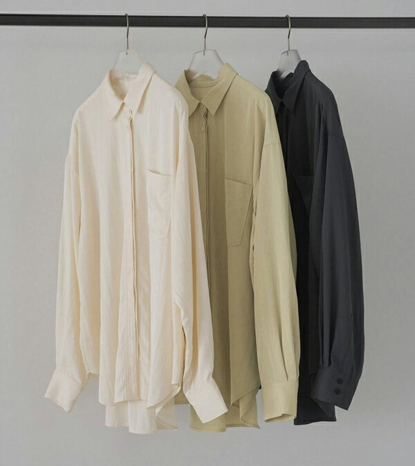 [ anuke / アンヌーク ] ◇Stitch Over Shirts しなやかで軽い着心地が魅力のオーバーシャツ。 リラックス感あるラフなシルエットで、一見シンプルに見えますが 細かなステッチワークにも注目していただきたい、ディテール...