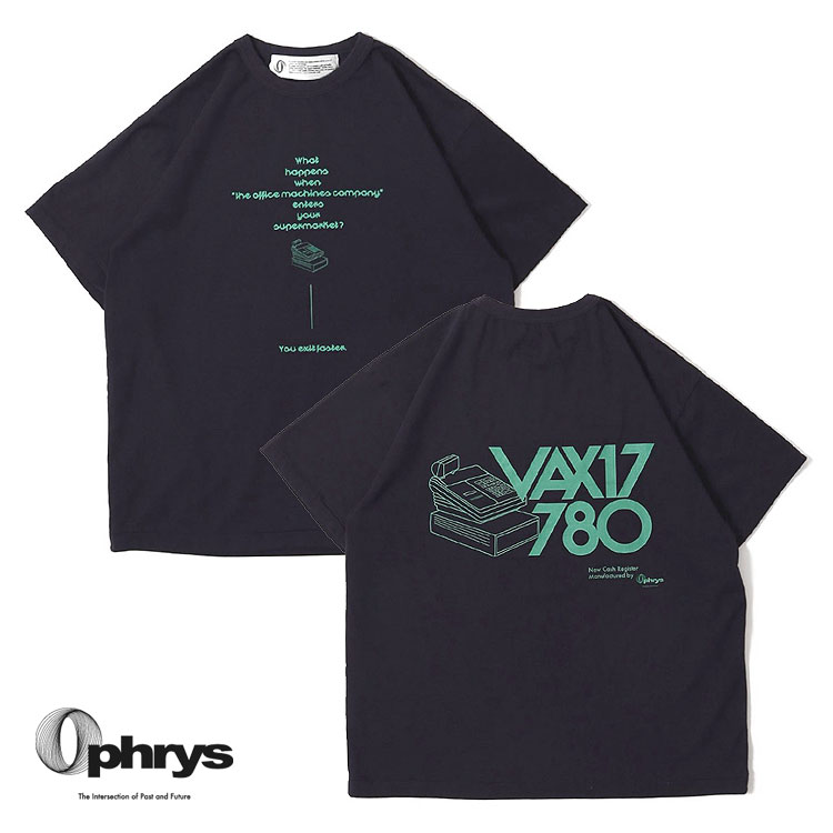 VAX 17780 Tee 品番 OP26SS03 販促用のスタッフウェアをイメージしたプリントTシャツ。 「1980～2000年代を舞台に、架空のアメリカ総合商社が販売した製品やサービスの社員用プロモーションTシャツ」をコンセプトにデザイ...